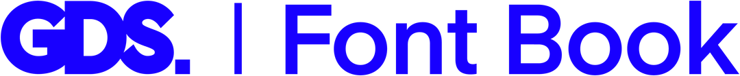 GDS Font Book
